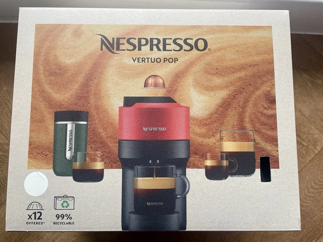 RED NESPRESSO VERTUO Pop Coffee Machine | Brand New | Includes 10 ...