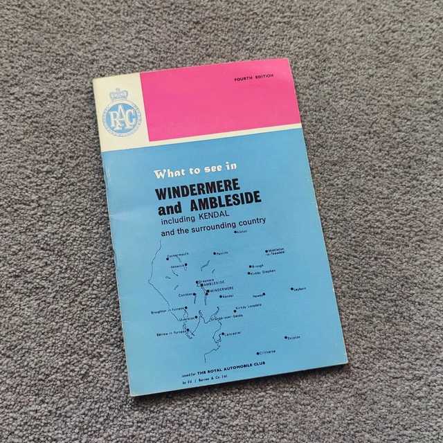 RAC VINTAGE WINDERMERE Ambleside & Kendal Tourist Guide What To See ...