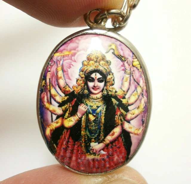 MAA DURGA KALI Kalika Uma Devi Göttin Shakti Hindu Om Medaillon ...
