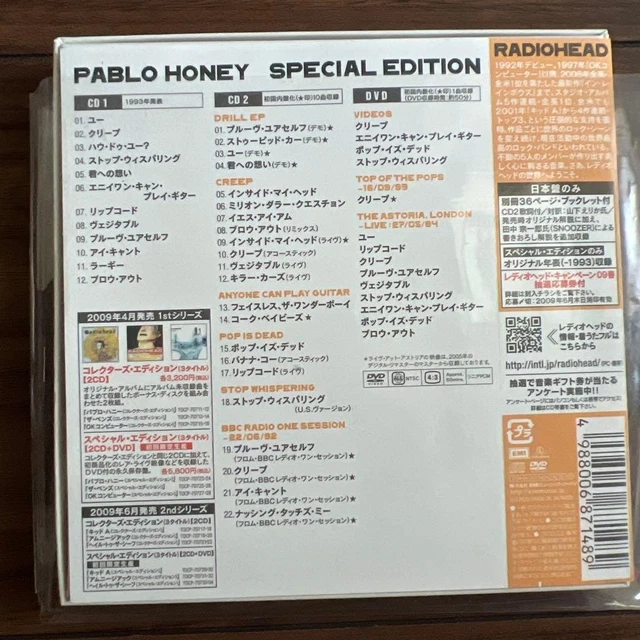 RADIOHEAD PABLO HONEY Special Edition Box Set 2CD + DVD Limited Edition ...