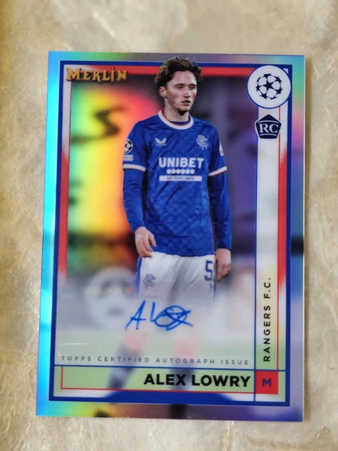 ALEX LOWRY AUTO Refractor Rangers FC Topps Merlin 2023 RC EUR 1,00 ...