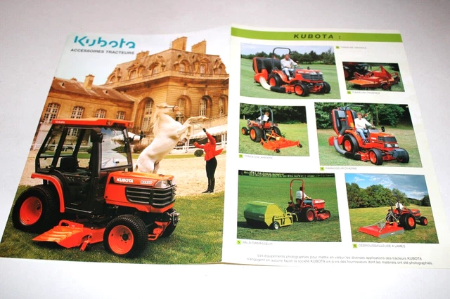 PROSPECTUS TRACTEUR KUBOTA Accessoire Tractor Traktor Trattore Brochure Prospekt EUR 11,99 ...