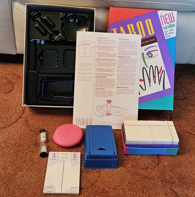 TABOO BOARD GAME. THE GAME OF UNSPEAKABLE FUN. 100% Complete 1994 ...
