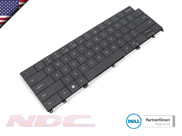 NEW GENUINE DELL XPS 13 Plus 9320 US/INT ENGLISH Backlit Keyboard BLACK ...