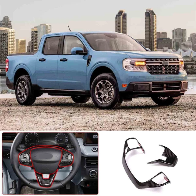 FOR FORD MAVERICK 2022 Steering Wheel Trim Frame Carbon Fiber Style ABS ...