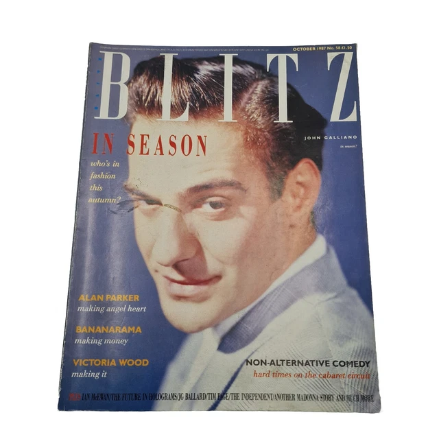 BLITZ MAGAZINE ISSUE 58 October 1987 John Galliano Cover Fashion ...