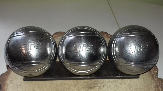 BELLE TRIPLETTE BOULES de pétanque striées JB 700 G 74 mm EUR 25,50 ...