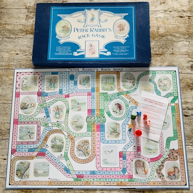 PETER RABBITS RACE Game 1940’s / 50’s Vintage Board Game Beatrix Potter ...