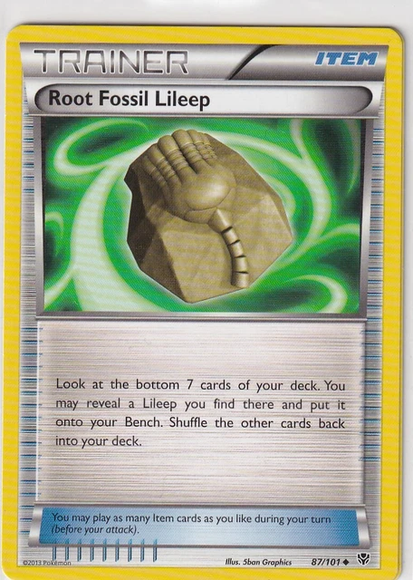 POKEMON CARTE PLASMA Blaster Numéro 87/101 Root Fossil Lileep Anglais EUR 1,00 - PicClick FR