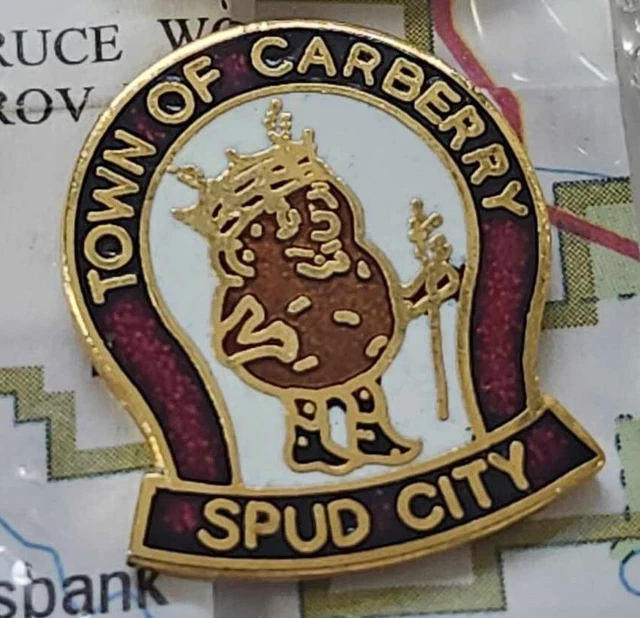 MANITOBA TOWN PIN -Town of Carberry Spud City $6.99 - PicClick CA