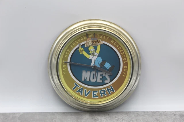 THE SIMPSONS ILLUMINATED Wall Clock Flashing Moe Traven Sign 2003 Used ...
