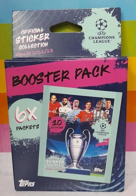 TOPPS UEFA CHAMPIONS League Season 2022/23 Booster Pack: 60 Stickers (6 ...