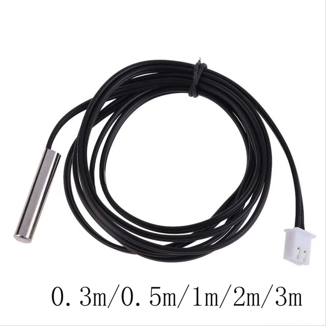 NTC TEMPERATURE SENSOR Waterproof Probe Cable 0.3m/0.5m/1m/2m/3m 10K 1% ...