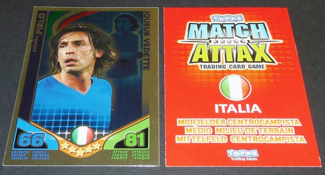 PIRLO ITALIA ITALIE Vedette Topps Match Attax Card Game Football 2010 ...