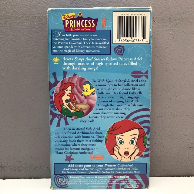DISNEY PRINCESS COLLECTION Ariel’s Wish Upon Starfish VHS Video Tape ...