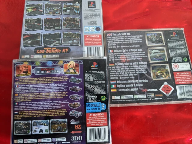 LOT DE JEUX playstation pal ps1 destruction derby maximum force WDL ...