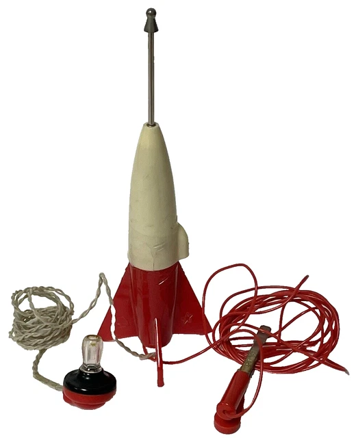 VINTAGE GERMANIUM CRYSTAL Rocket Ship Toy Radio Japan MG-305- Untested ...