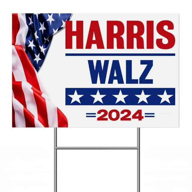 KAMALA HARRIS TIM Walz Yard Lawn Sign 2024 w/ H Stake Best T2G1 $24.60 ...