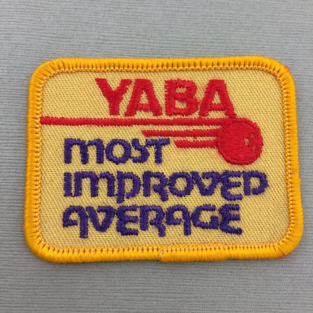 VINTAGE YABA MOST Improved Average Embroidered Patch Bowling Award ...