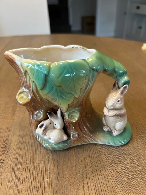 VINTAGE HORNSEA POTTERY 1950s Fauna Cream Milk Rabbit Jug No: 103 £0.99 ...