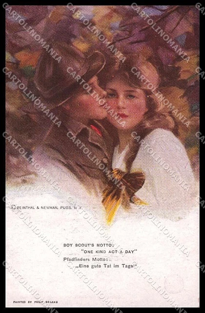 ILLUSTRATORI ARTIST SIGNED Philip Boileau Boy Scout Lady Reinthal 758 ...