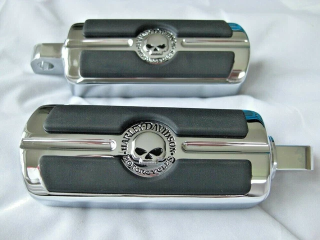 HARLEY DAVIDSON WILLIE G. Skull Totenkopf Fußrasten Fussrasten Footpegs ...