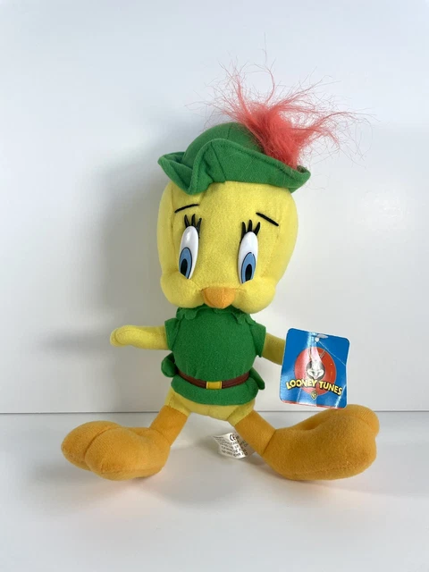 LOONEY TUNES VINTAGE Teddy Robin Hood Tweety Bird Warner Bro 1998 Plush ...