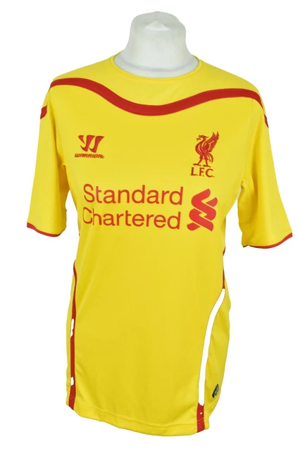 WARRIOR LIVERPOOL FC 2014-15 Away Football Shirt size XL Boys Yellow ...