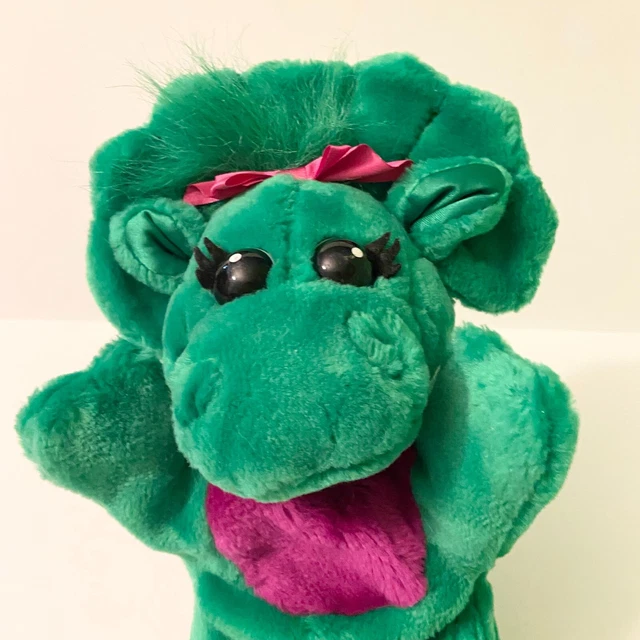 VINTAGE 90S BABY Bop Hand Puppet Barney Plush Lyons Group Stuffed ...
