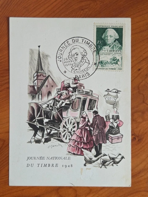 🎁 FDC 1ST day TIMBRE DAY 1948 PARIS card $3.22 - PicClick CA
