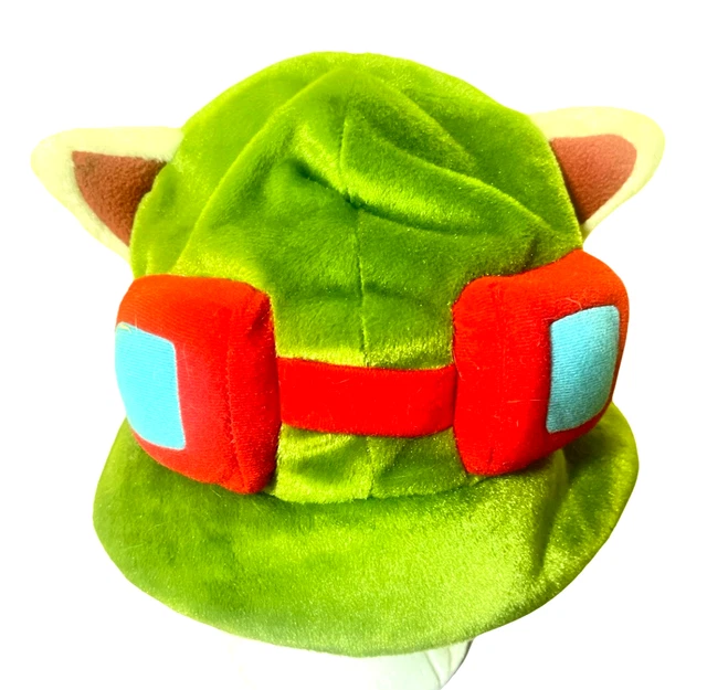 LEAGUE OF LEGENDS Teemo Cosplay Riot Games Green Red Plush Hat Unisex ...