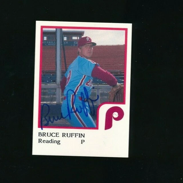 1986 PROCARDS READING Phillies Bruce Ruffin autographe signé centré ...