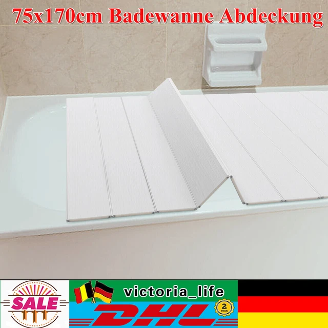 75X170CM BADEWANNE ABDECKUNG Badezimmer Badewanne Brett Tablett Faltbar Wei? EUR 64,80 - PicClick DE