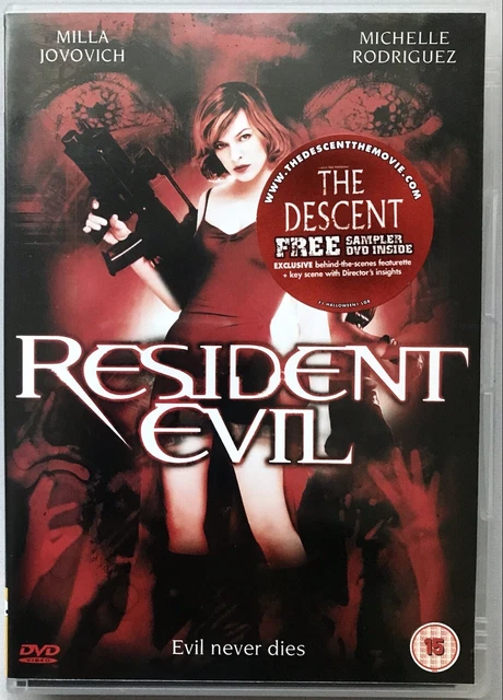 RESIDENT EVIL DVD 2002 Horror Milla Jovovich Sci-Fi Michelle Rodriguez ...