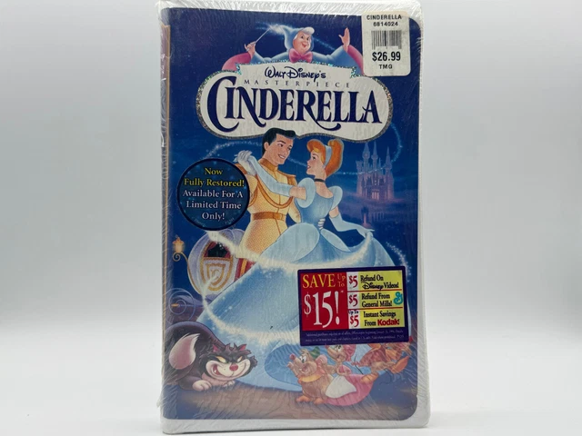 NEW CINDERELLA WALT Disney Masterpiece Collection (VHS, 1995) SEALED ...