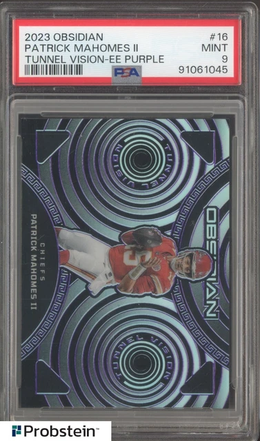 2023 PANINI OBSIDIENNE Tunnel Vision E/E violet Patrick Mahomes II 18/ ...