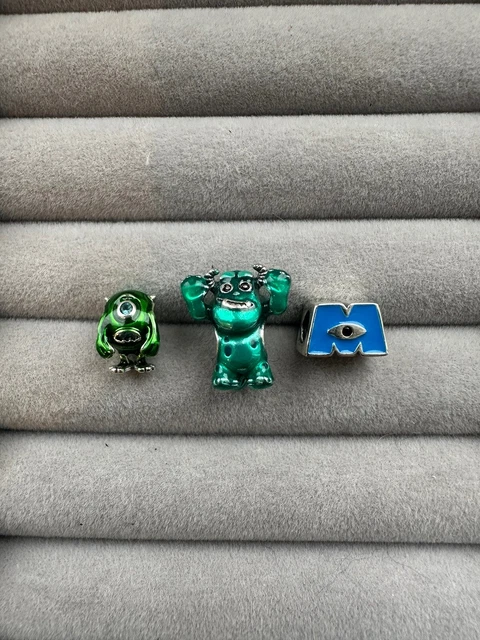 PANDORA S925 DISNEY Monsters Inc Logo Mike Wazowski & Sully Charms £14. ...