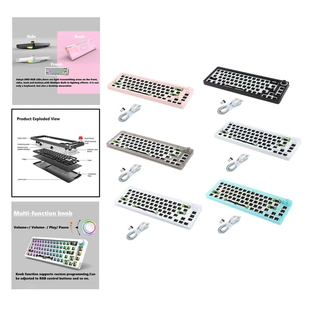 HOT SWAP KEYBOARD Kit RGB /5 Pins TM680 for Mechanical Keyboard £75.24 ...