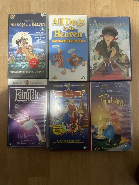 WB CHILDREN VHS bundle x6 All Dogs Go To Heaven - Fairytale - Tinker ...