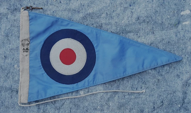 WW2 BRITISH ROYAL Air Force RAF CAR PENNANT FLAG DATED 1942 ORIGINAL £ ...