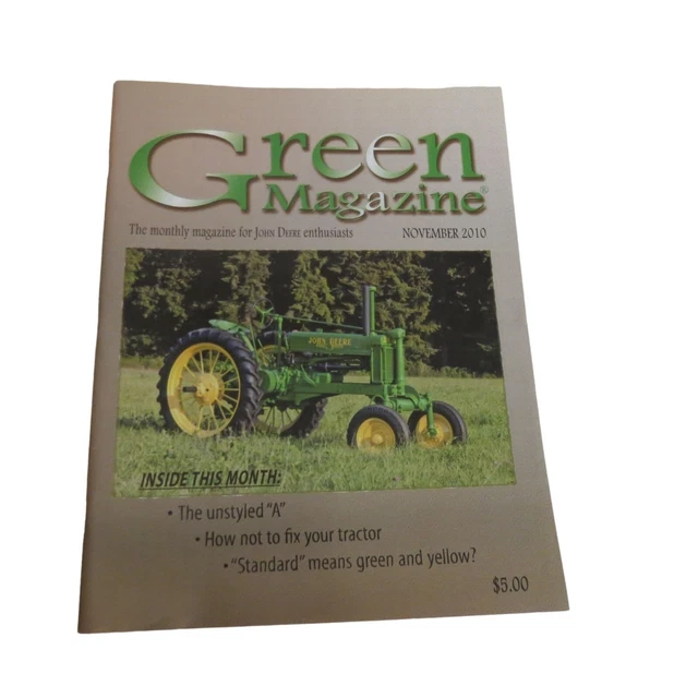 GREEN MAGAZINE JOHN Deere enthusiasts Nov 2010 Tractors Agriculture ...
