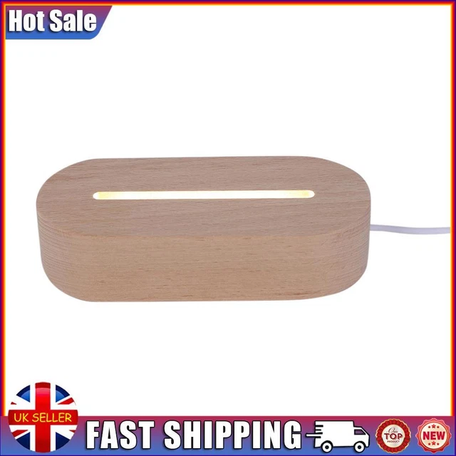 OVAL DISPLAY PEDESTAL - LED Lights Display Base with USB (White Light ...