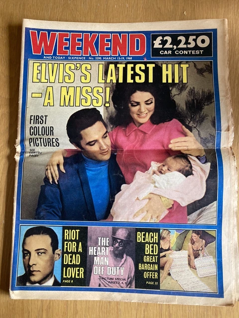 ELVIS WEEKEND MAGAZINE 1968, the birth of Elvis' Daughter Lisa Marie ...
