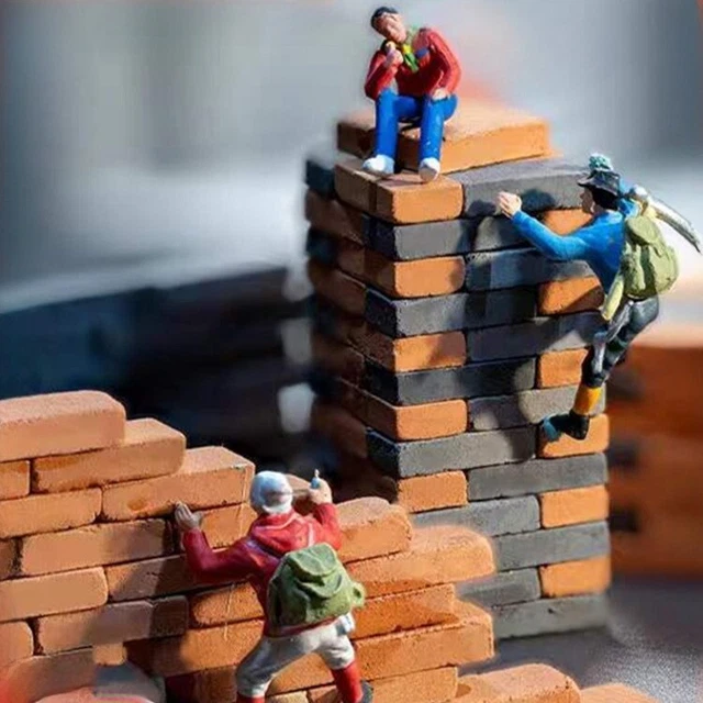 DIORAMA 1/6/25 SCALE Stone Bricks Model Scene Model for Dollhouses ...