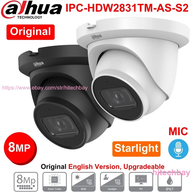 DAHUA OEM 8MP 4K IPC-HDW2831TM-AS-S2 PoE IP Camera Black Starlight ... DAHUA OEM 8MP 4K IPC-HDW2831TM-AS-S2 PoE IP Camera Black Starlight ...