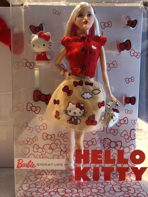 BARBIE COLLECTOR DOLL Hello Kitty Mattel DWF58 Feature Ribbon Red ...