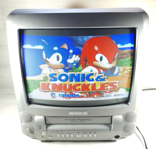 AUREX 14& CRT TV/VHS Combi TVV4100 Retro Gaming TV Silver Vintage ...