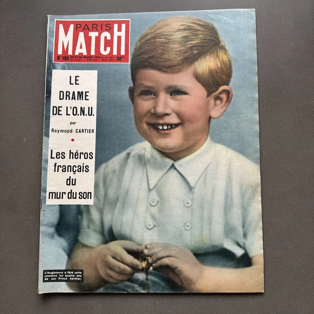 PARIS MATCH NUMÉRO 193 1952 Drame de l'ONU Vietnam Prince Charles ...