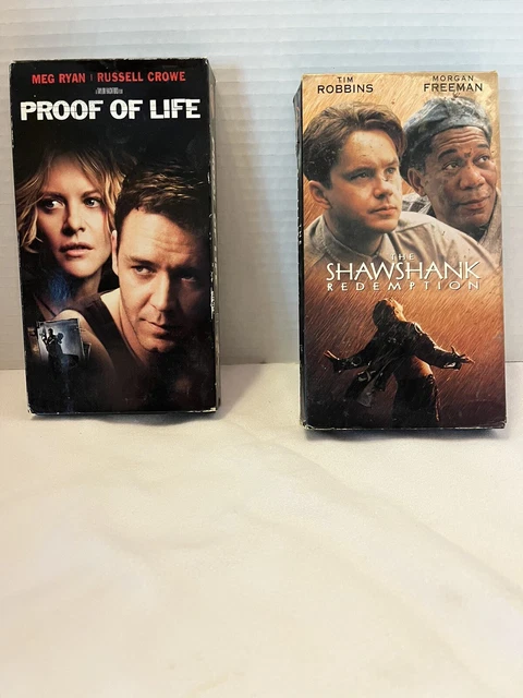 VHS TAPES: PROOF of Life (Russell Crowe) Shawshank Redemption (Morgan ...