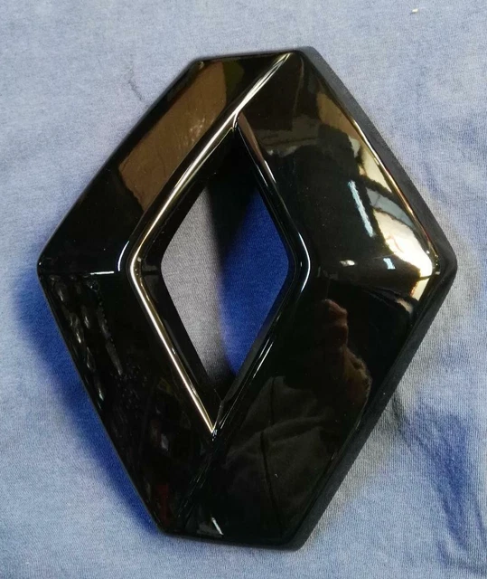 RENAULT CLIO 4 IV Megane 3 BLACK FRONT GRILLE BUMPER DIAMOND BADGE ...